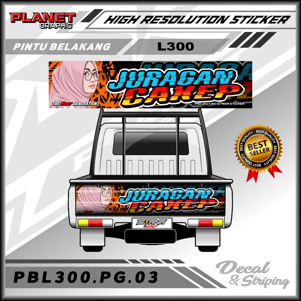 Sticker/decal Variation Of Rear Door Pick Up Mitsubishi L300 - PBL300 ...
