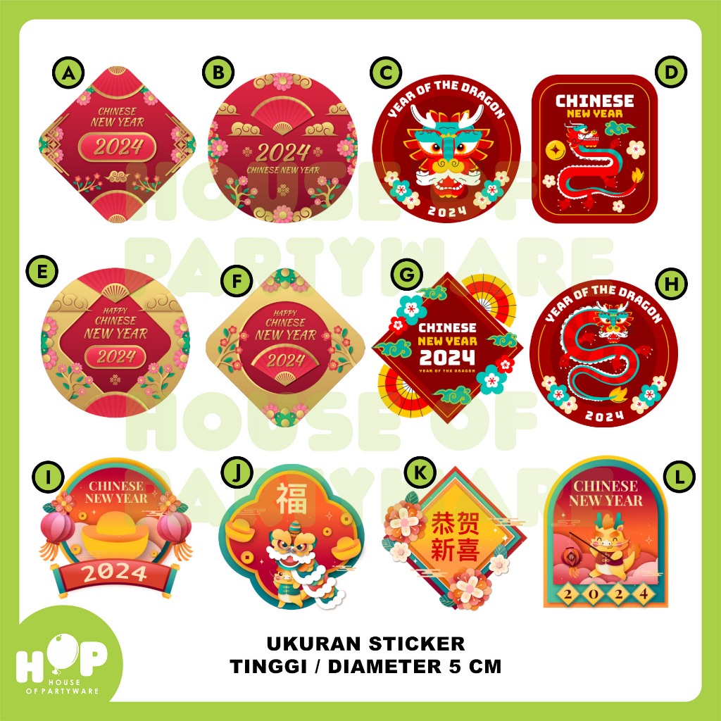 Chinese New Year Stickers / Chinese New Year Packaging Labels Sinciah ...