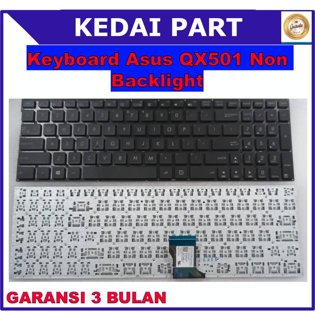 Asus Zenbook Pro QX501 UX501 Q553 Black Non Backlight Keyboard | Shopee ...