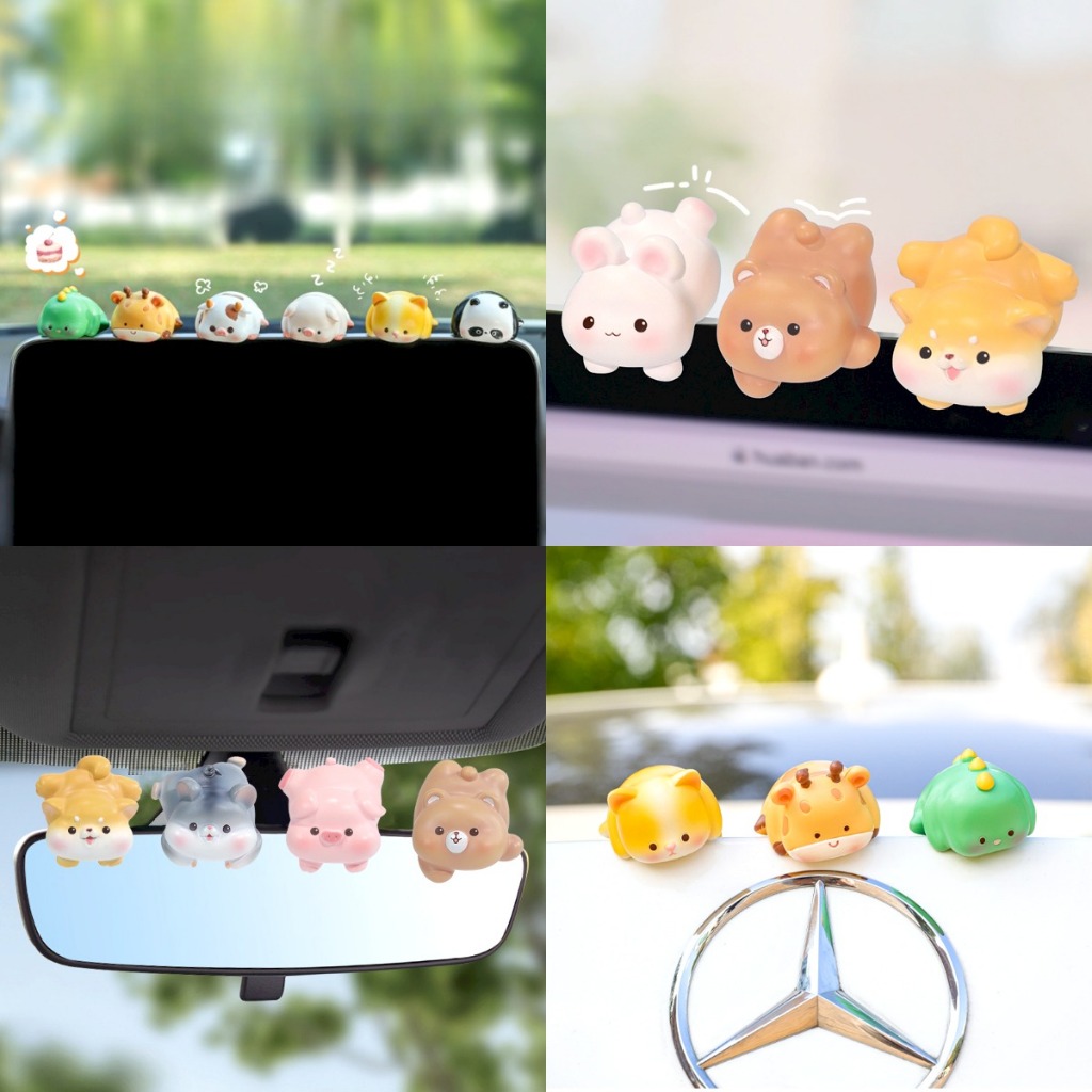 Car pc Monitor setup pc Animal Decoration / Car Decoration desk setup ...