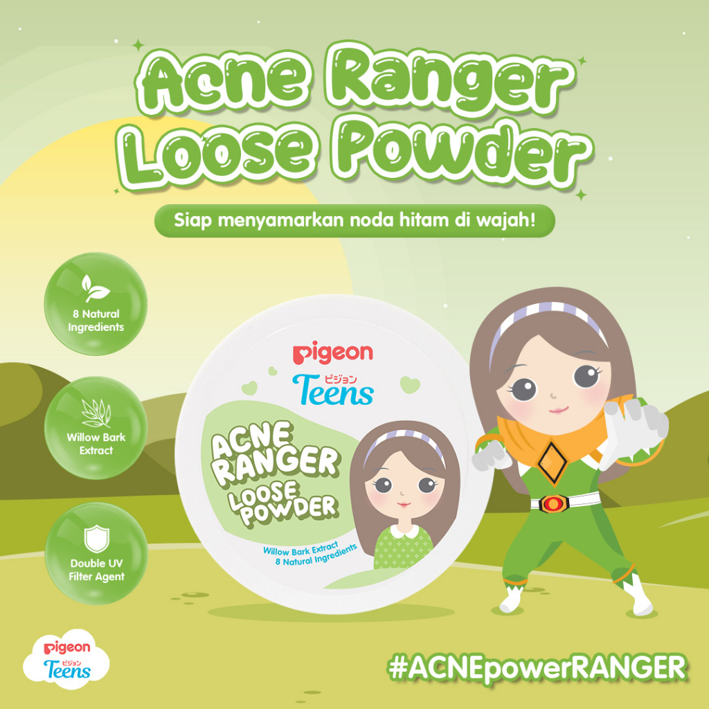 Pigeon TEENS ACNE RANGER LOOSE POWDER 12G | Shopee Philippines