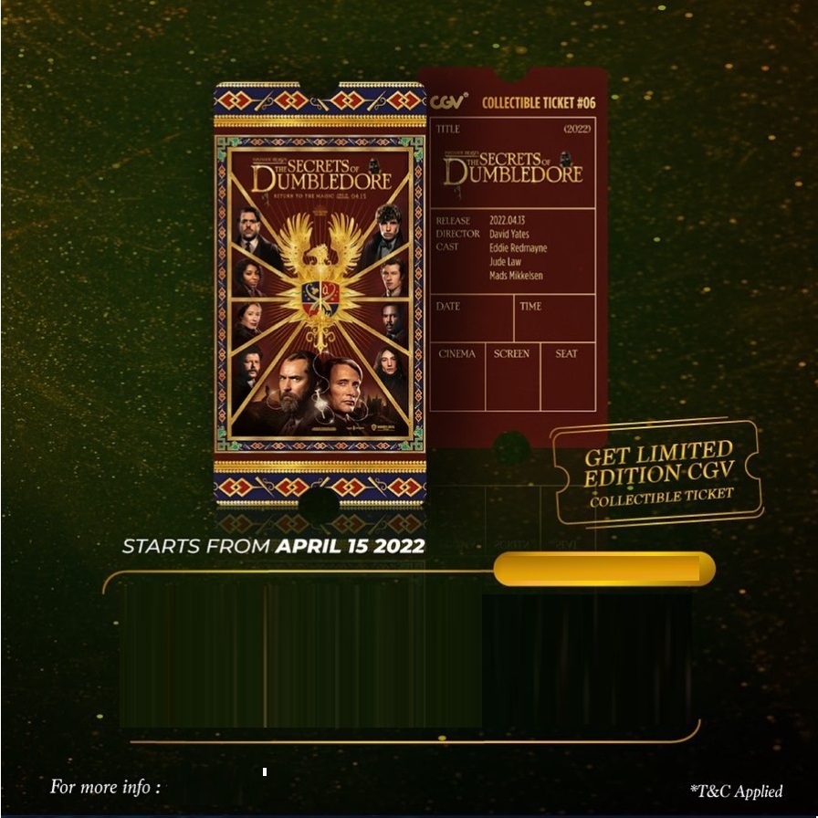 Fantastic Beasts: The Secrets of Dumbledore x CGV Official Collectible ...