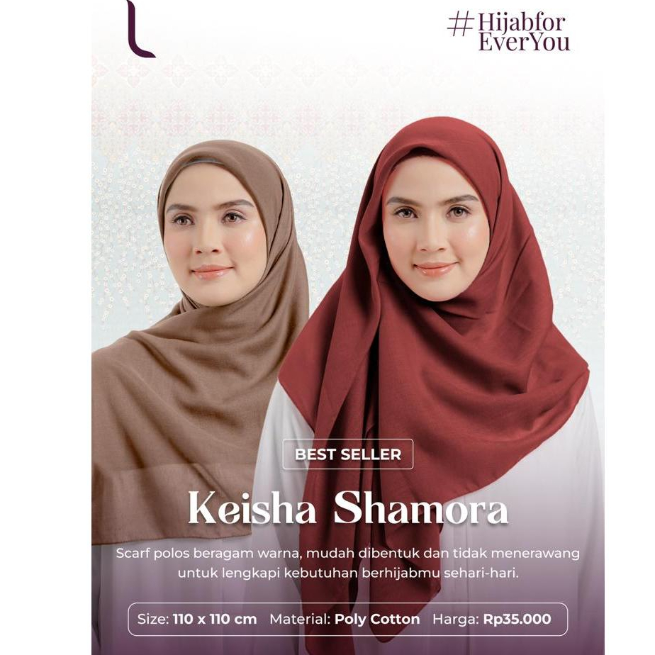 Keisha shamora Plain Rectangular HIJAB HIJAB ORIGINAL HIJAB keisha ...