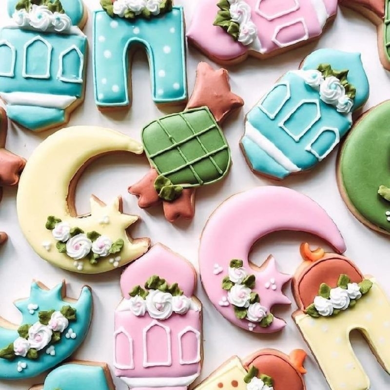 Butter Cookies with Eid Fasting Ramadhan theme 2 (character decorated ...