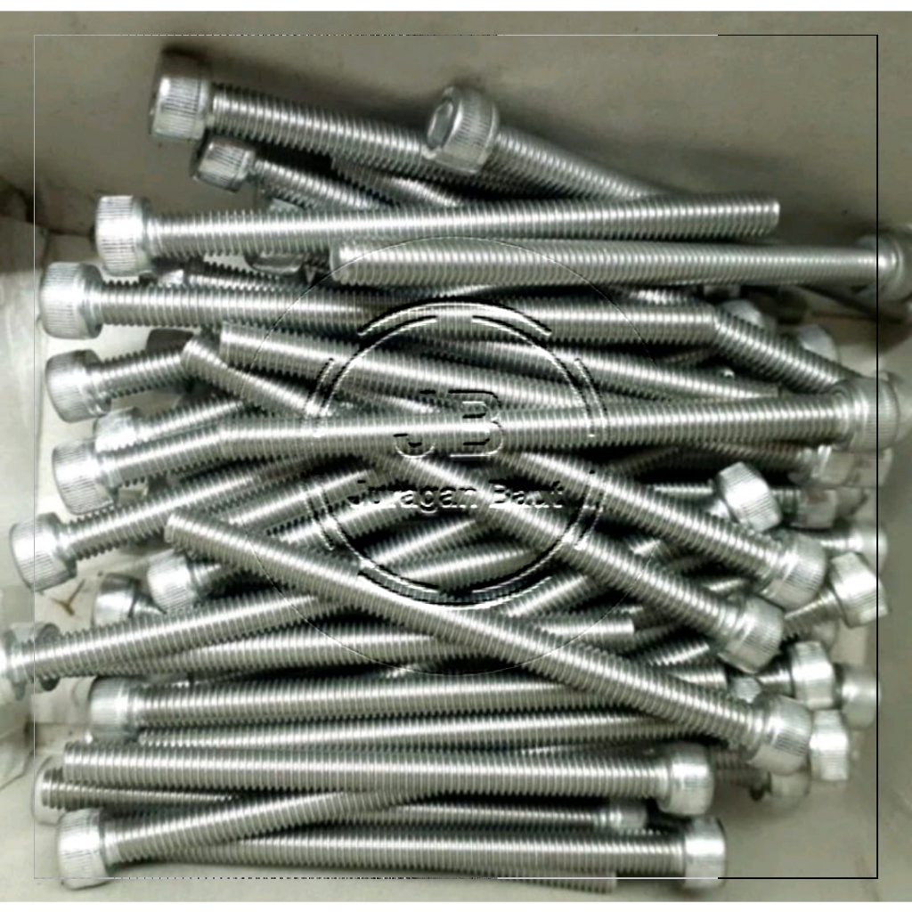 Bolt L M6X50 STAINLESS STEEL SUS 304 LENGTH 5 CM 5CM BAUD STENLIS ANTI ...