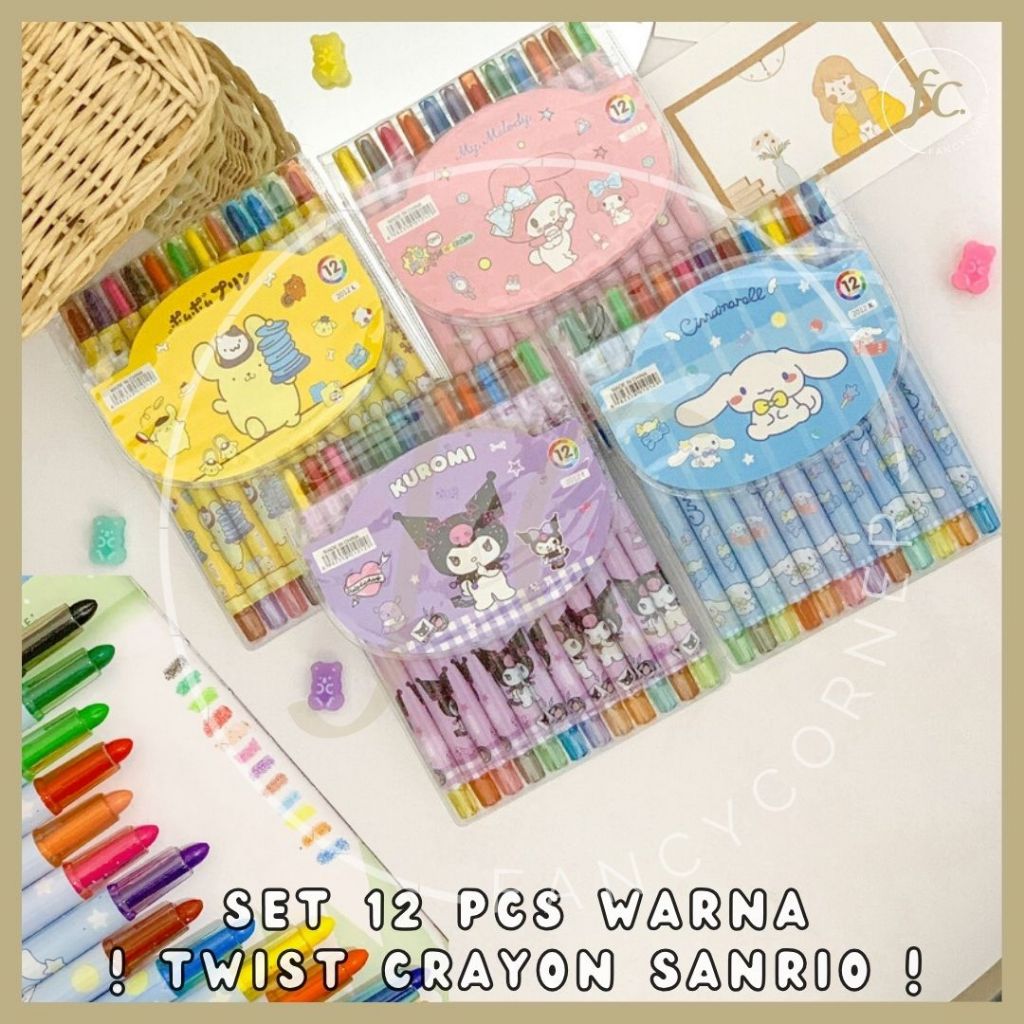Rolling Twist Crayon / Crayon Pastel Twist Non-Toxic Pencil Crafts 12 ...