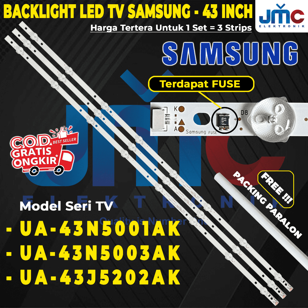 SAMSUNG TV Backlight 43 Inch UA43N5001AK UA43N5003AK UA43J5202AK ...