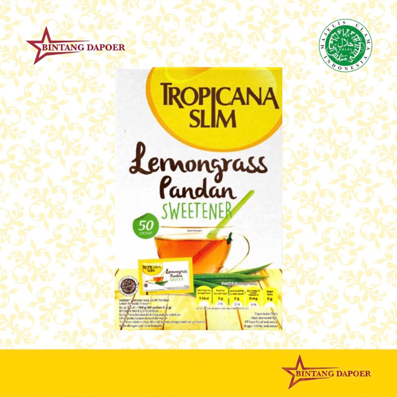 Tropicana Slim Lemongrass Pandan (50 Sachets) | Shopee Philippines