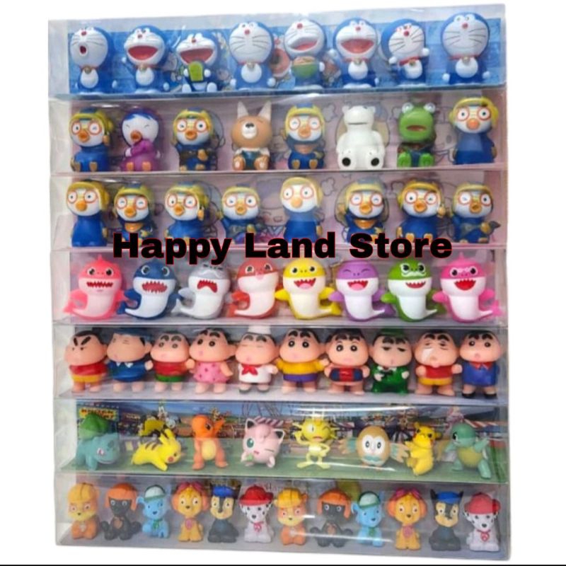 Cake Topper Figure Paw Patrol Dog Pororo Doraemon Sinchan Pokemon ...
