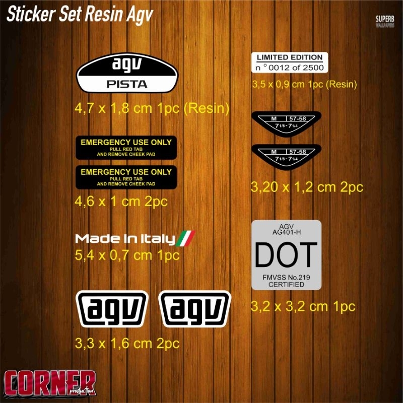 Sticker set Agv print and cut resin | Shopee Philippines