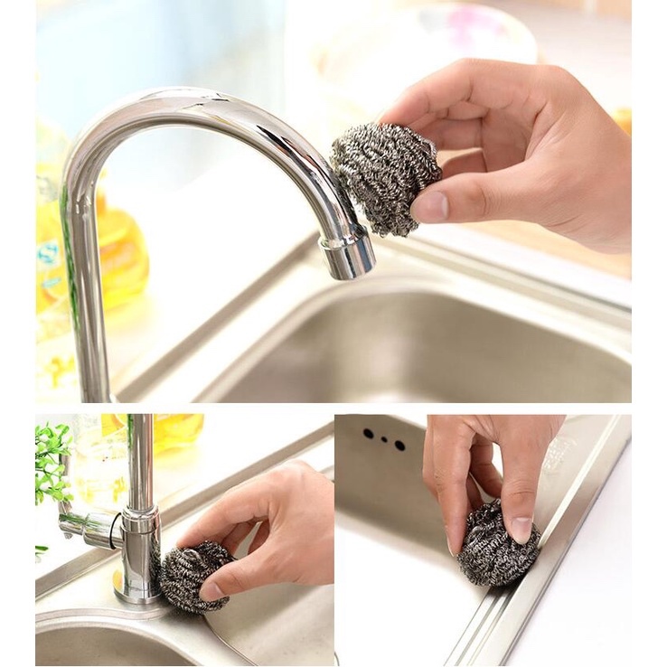 Multipurpose Stainless Steel Dishwashing Wire Coir | Shopee Philippines
