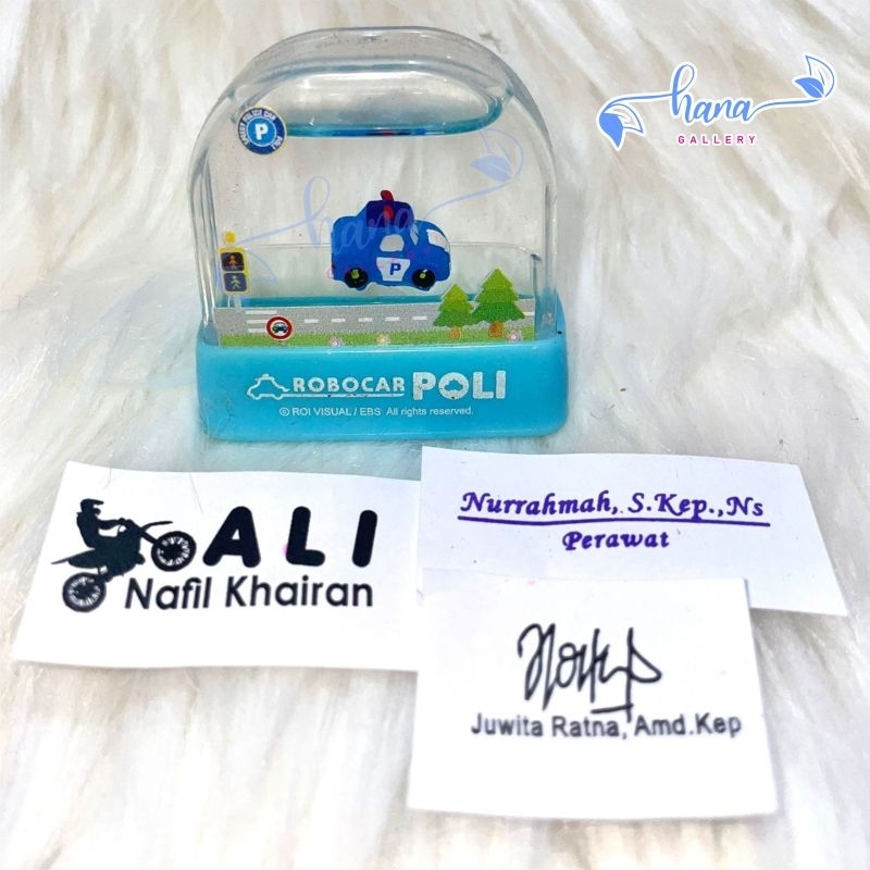 Custom Stamp - Robocar Poli Character Waterstamp (Blue) | Shopee ...