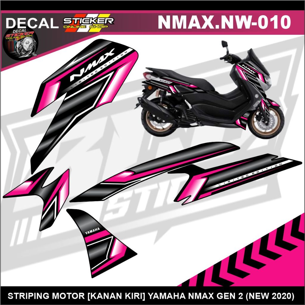 Yamaha NMAX NEW GEN2 2020 STRIPING DECAL PRINT STICKER RACING ...