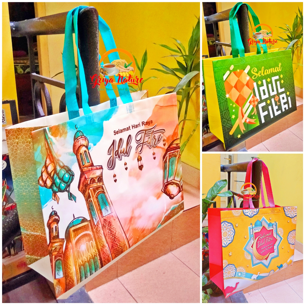 Eid al-Fitr Bag JUMBO WIDE LARGE SLING 31x40x15cm Brown Eid Parcel Bag ...