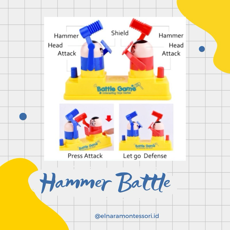 Hammer BATTLE / TOY HAMMER - SENSORY PLAY MONTESSORI | Shopee Philippines