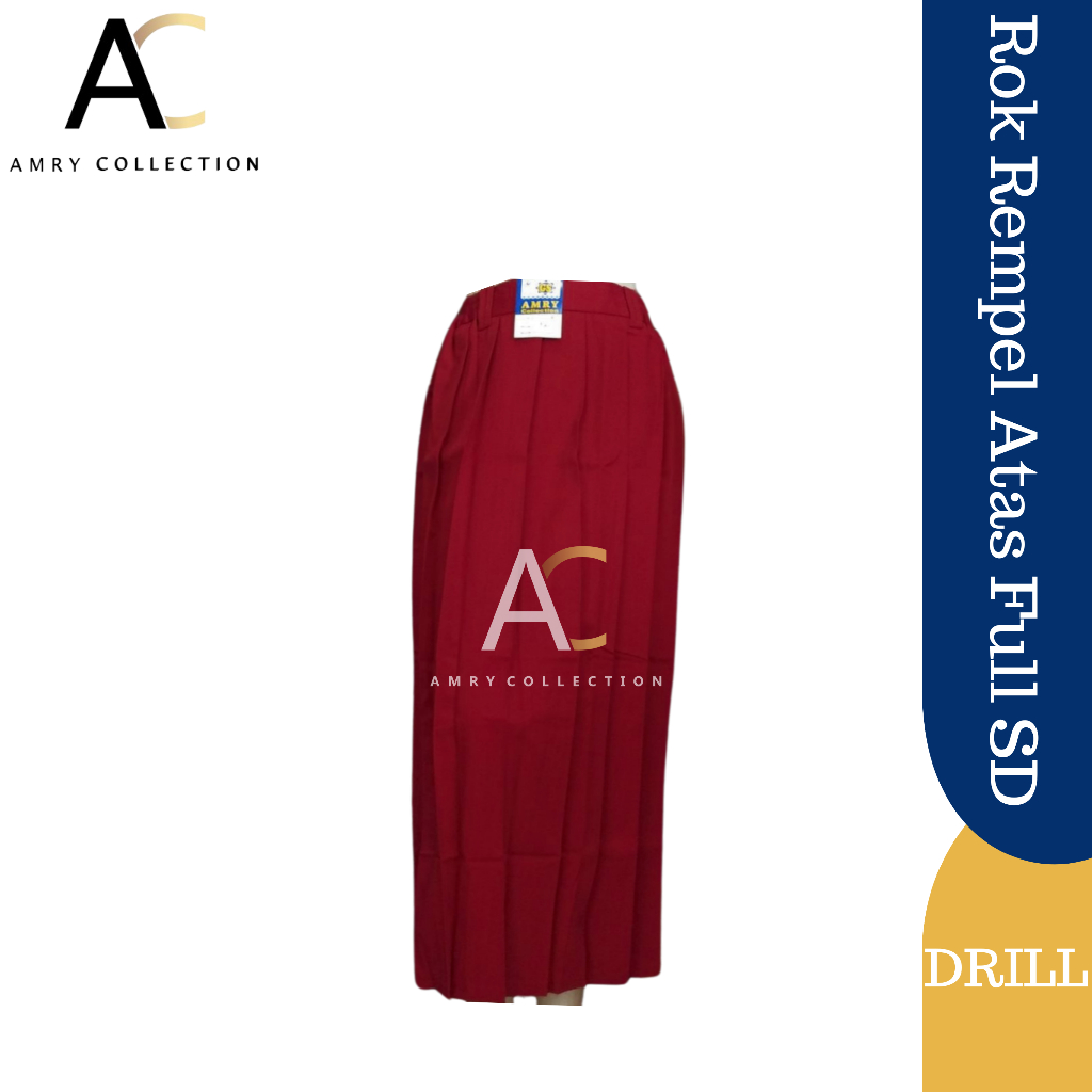 MERAH Ac - SD Uniform Long Skirt Full Rempel SD/MI RED Color School ...