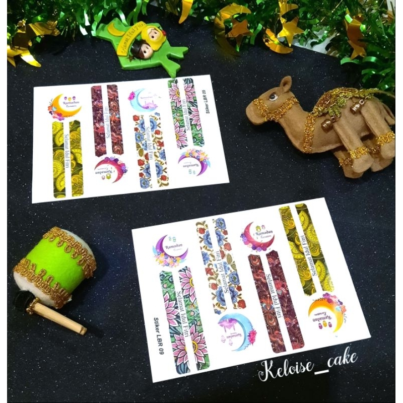 Eid UL FITRI LABEL STICKER SIZE 3,5 cm X 11 cm (10 pieces) | Shopee ...