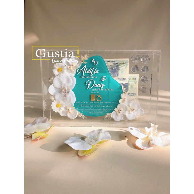 (20 X 30 ) Botanique Acrylic Dowry Frame | Water Drop Dowry | Acrylic ...