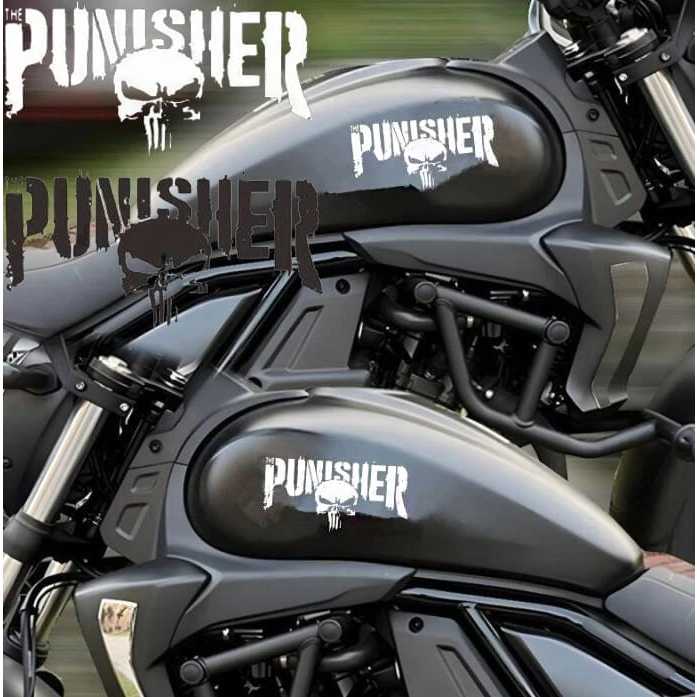 Sticker Cutting Sticker the punisher For Motorcycle Tank Or visor ...