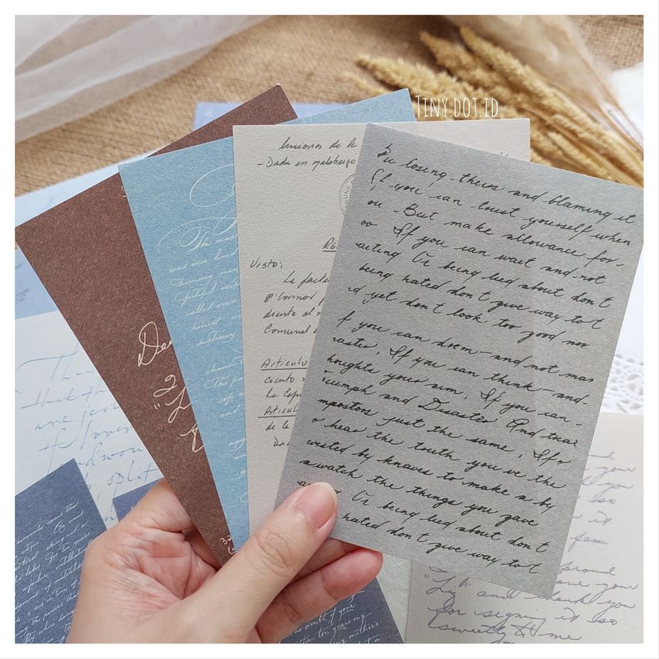 Deco Paper - Vintage Handwriting Letter (10 pcs) | Shopee Philippines