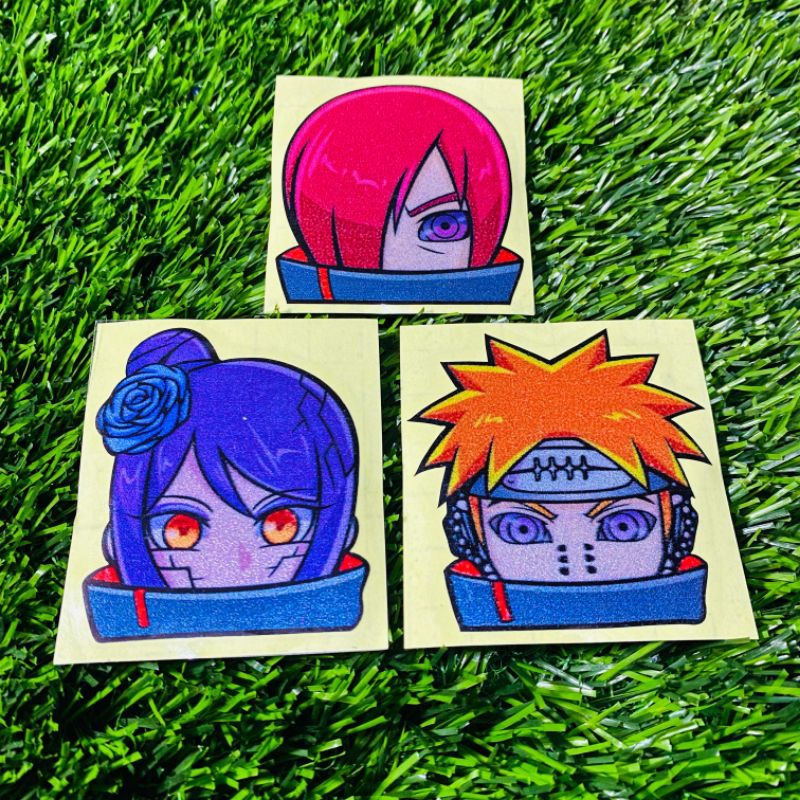 Sticker printing cutting contains 3 pcs founders of Akatsuki konan ...