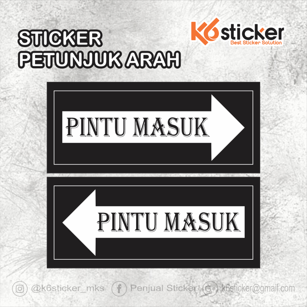 Direction ARROW STICKER STICKER 23CM X 10CM VINYL STICKER | Shopee ...