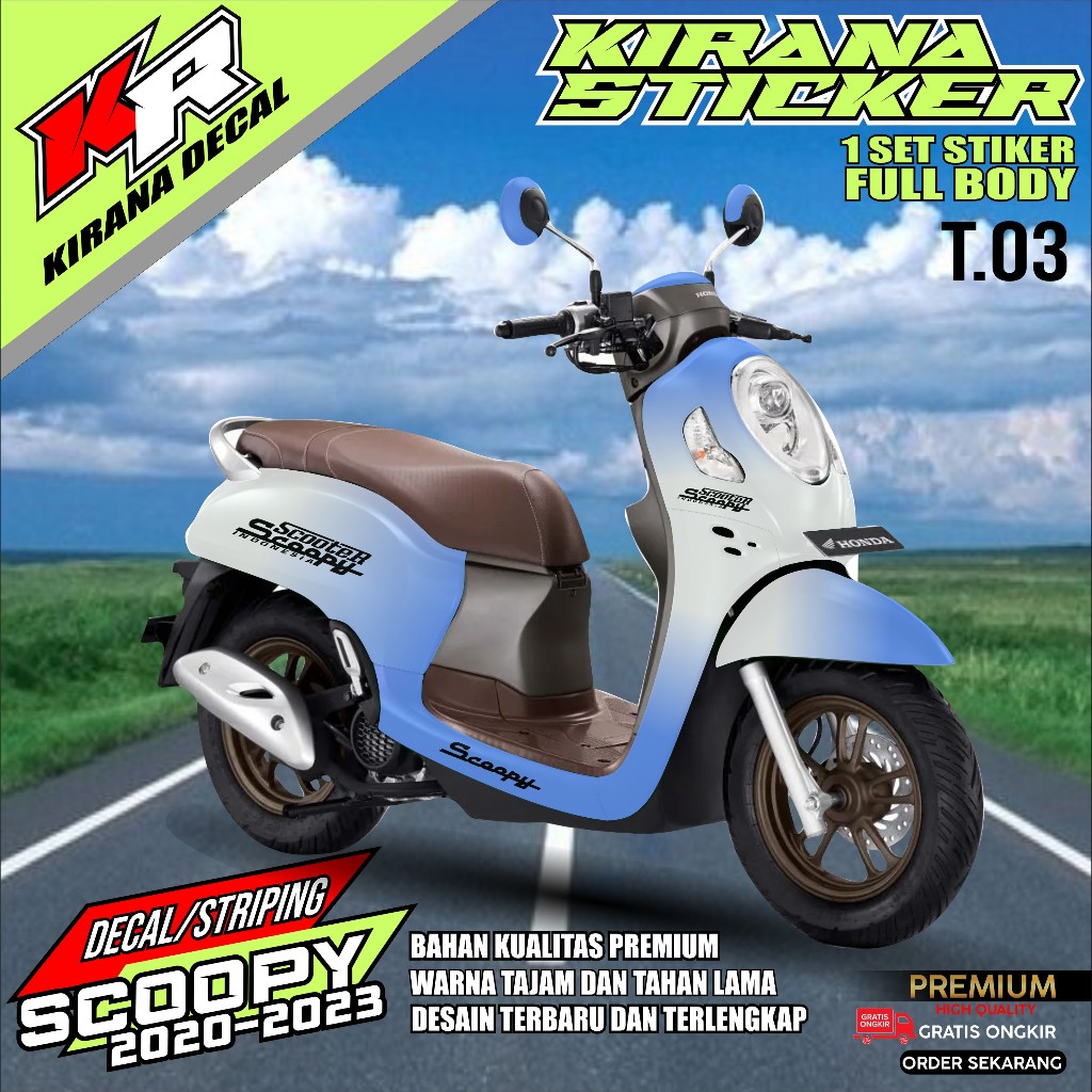 Latest Decal Sticker Scoopy New Striping Full body 2020 2021 2022 2023 ...