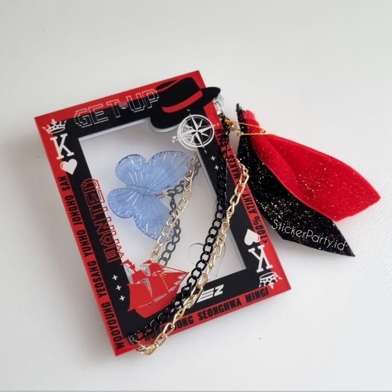 ATEEZ Photocard Holder Cahol Atiny Fanmade Merch 2 Side Kpop Acrylic ...