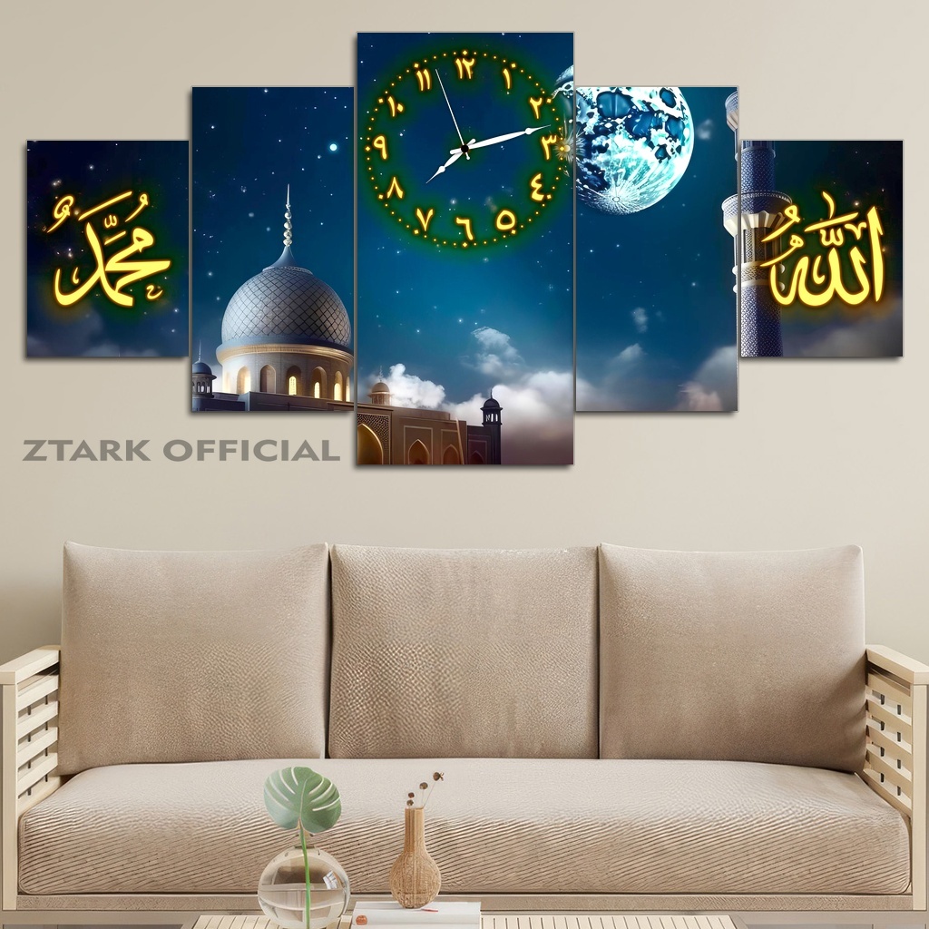 Kaaba Mecca Makh Room Clock 80X40 Multi Panel / Ztart Official / Makkah ...