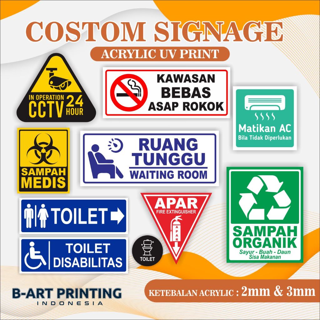 UV PRINT SIGNAGE CUSTOM ACRYLIC PRINT UV HIGH QUALITY / Can Request ...