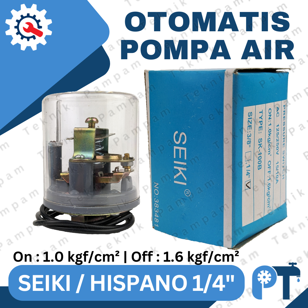 Automatic Seiki 1/4 inch - Pressure switch airHispano Pump drat In 1/4 ...