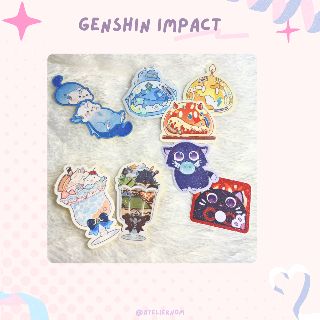 Ateliernom Genshin Impact Sticker Pack / Illustration Die Cut Sticker ...