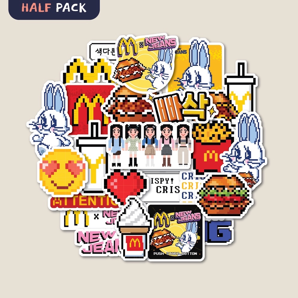 Interesting STICKER PACK NEWJEANS X MCDONALDS STICKER TUMBLER STICKER ...
