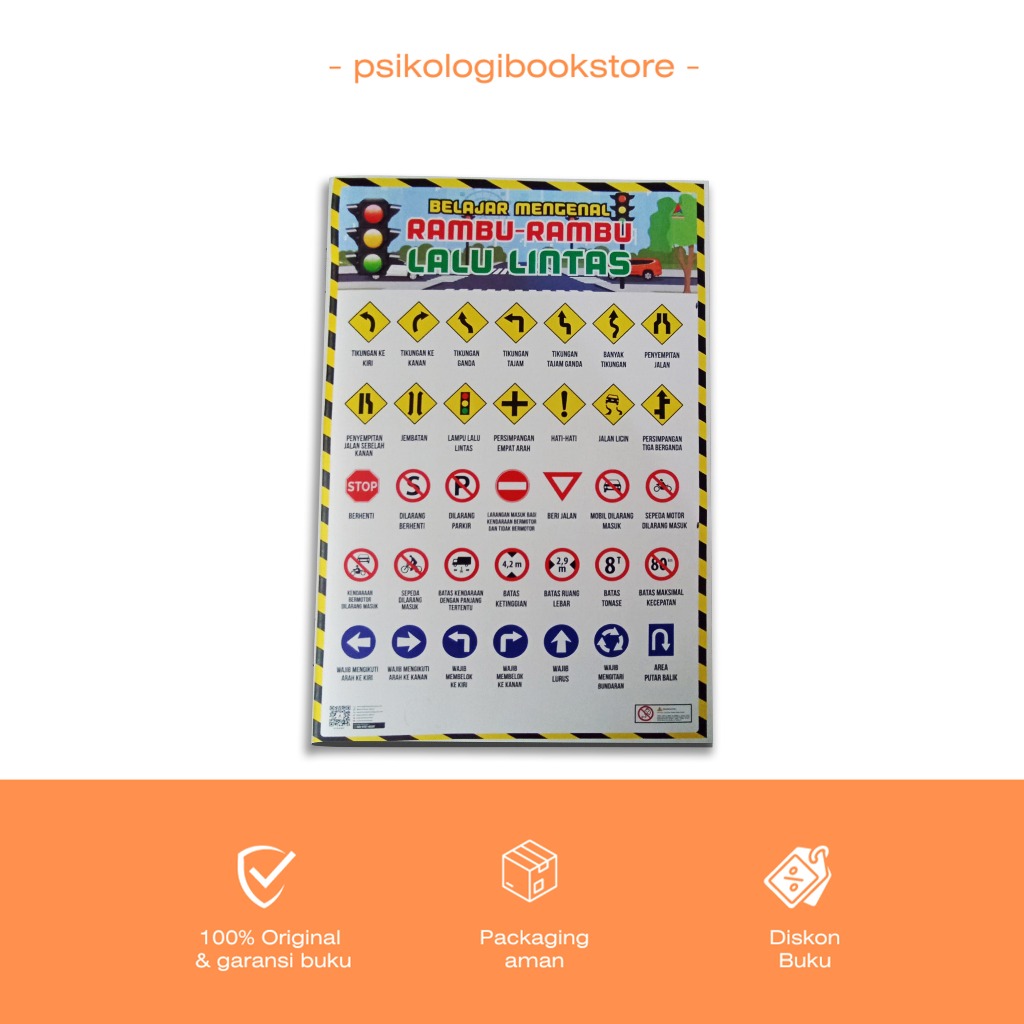 Children's Education Poster Learn To Know Traffic Signs - Indonesian ...