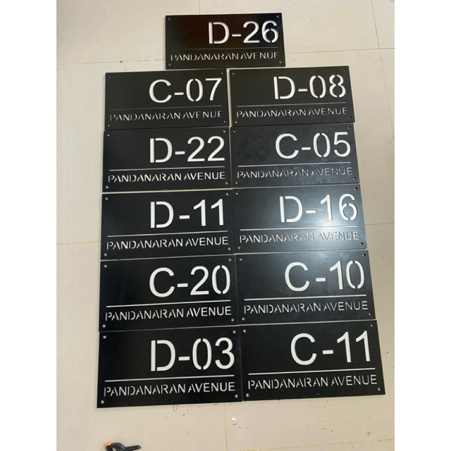 House number, Custom Double Acp model block house number plate, 50x30cm ...