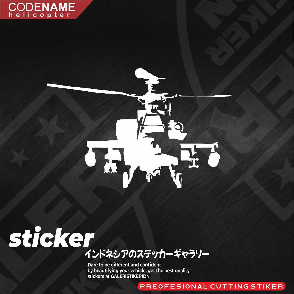 Helicopter Airplane Sticker for rear window | Cutting sticker | Shopee ...