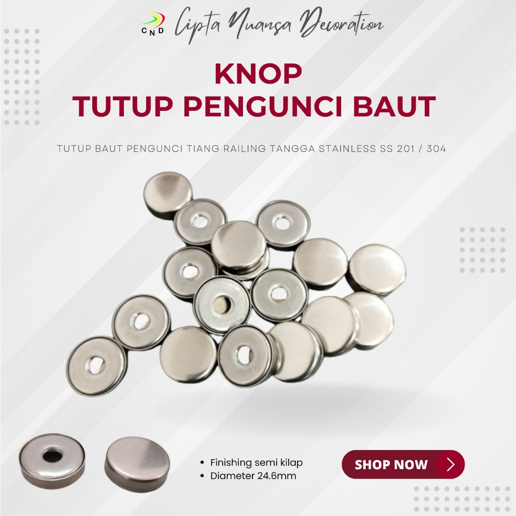 Ss 201 / 304 stainless steel stair railing post locking bolt cover knob ...