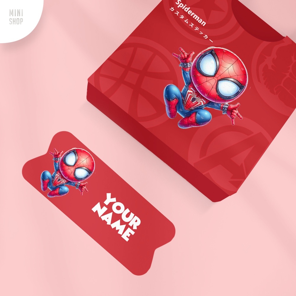Custom Waterproof Marvel Spiderman Name Stickers (Avengers) | Shopee ...