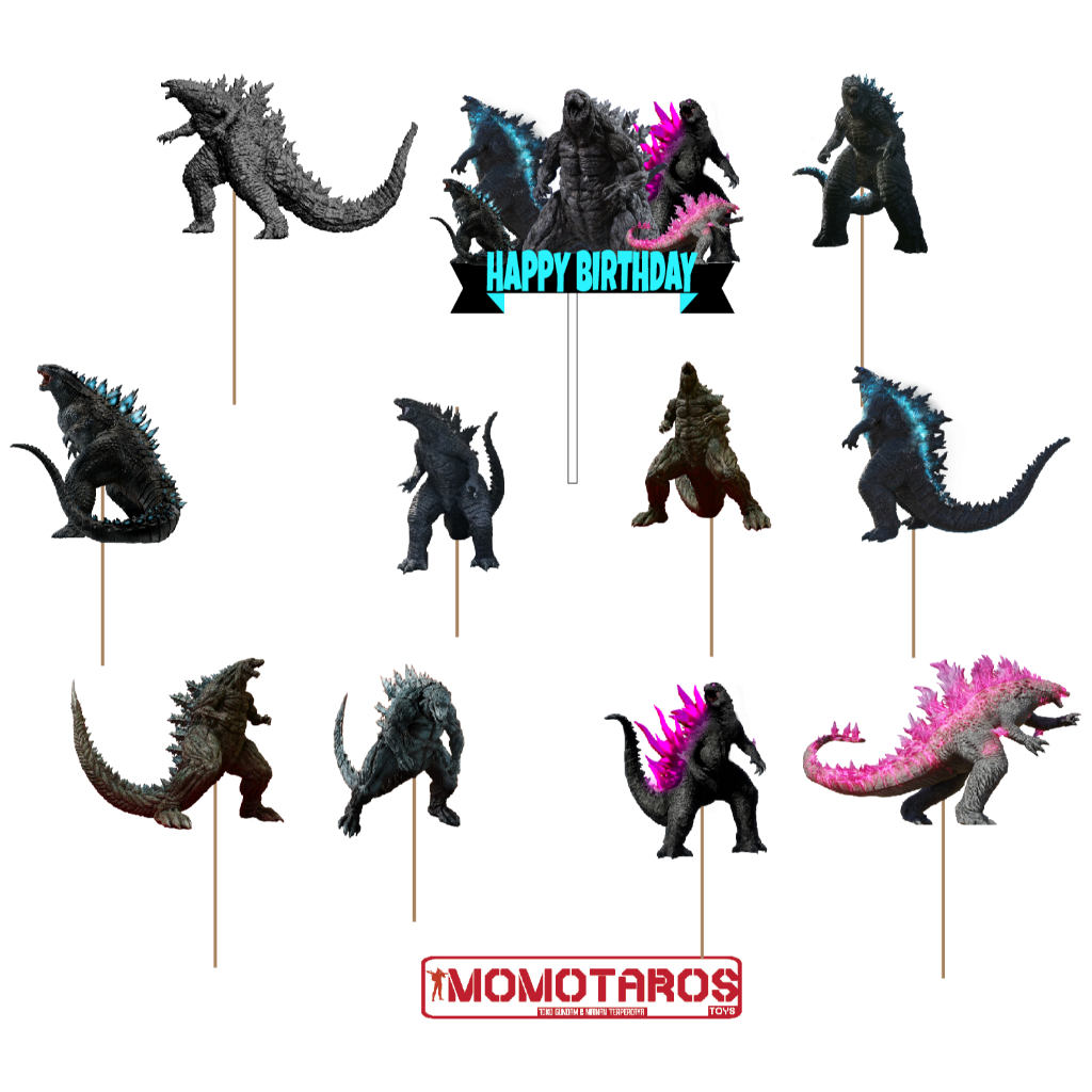 Godzilla cake Topper contains 11 pcs | Shopee Philippines