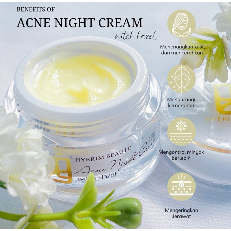 Witch HAZEL ACNE NIGHT CREAM || Hyerim BEAUTE | Shopee Philippines