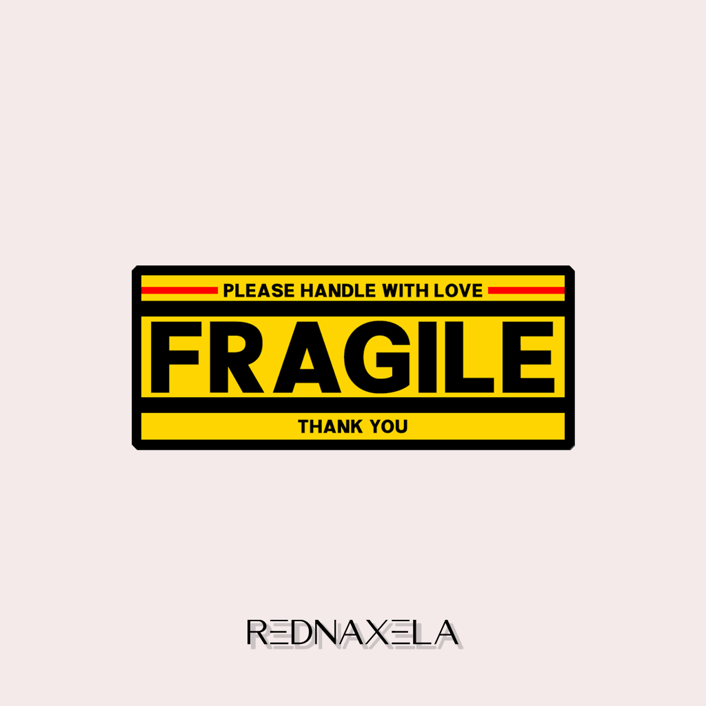 Vinyl Fragile Sticker Outdoor Luggage Sticker Waterproof Sticker ...