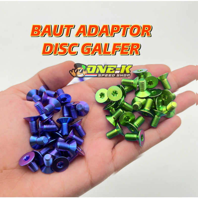 Titanium BOLT DISC ADAPTER GALFER DISC ADAPTER 10 M6 ORIGINAL UNIT ...