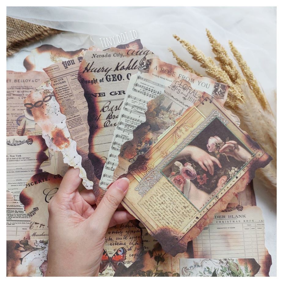 Deco Paper - Burnt Vintage Papers (10 pcs) | Shopee Philippines