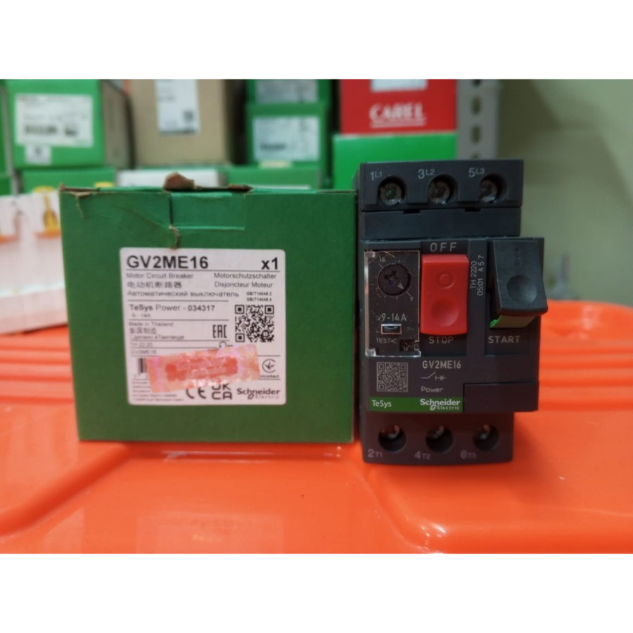 Schneider gv2me 16 GV2ME16 9A-14A 5.5KW Circuit Breaker Motor | Shopee ...