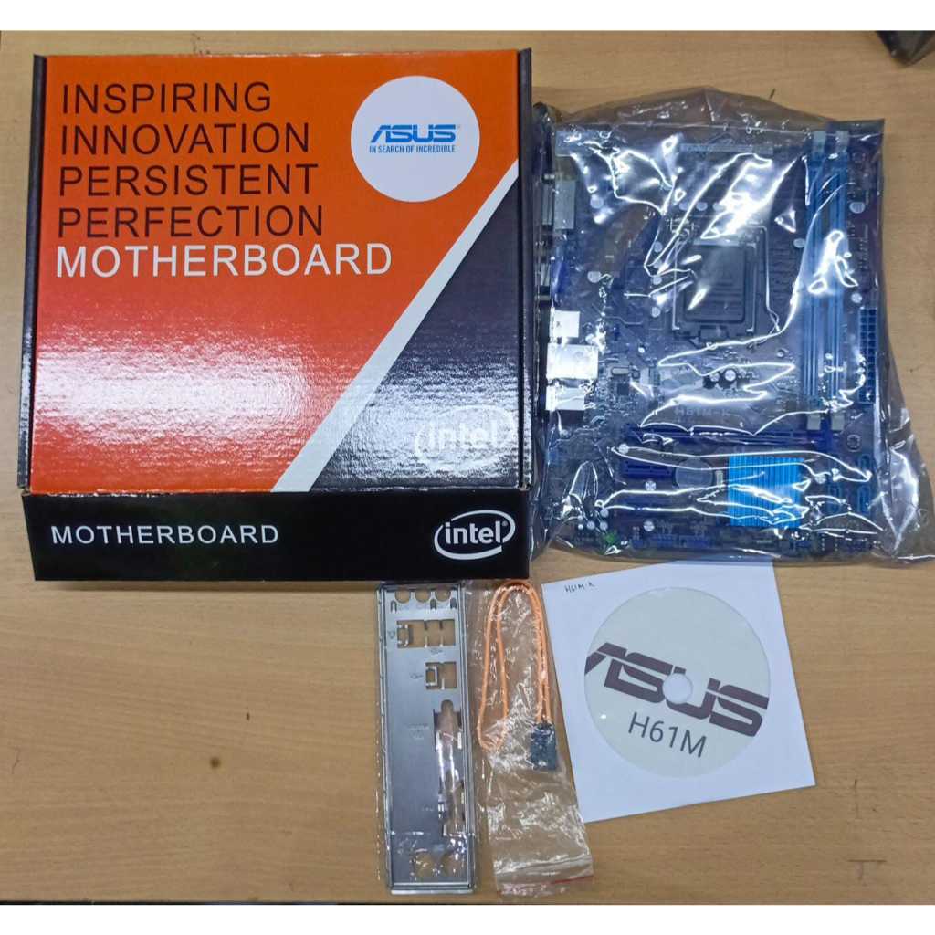 MOBO MOTHERBOARD ASUS H61 LGA 1155 SUPPORT INTEL GEN 2 & 3 GUARANTEE ...