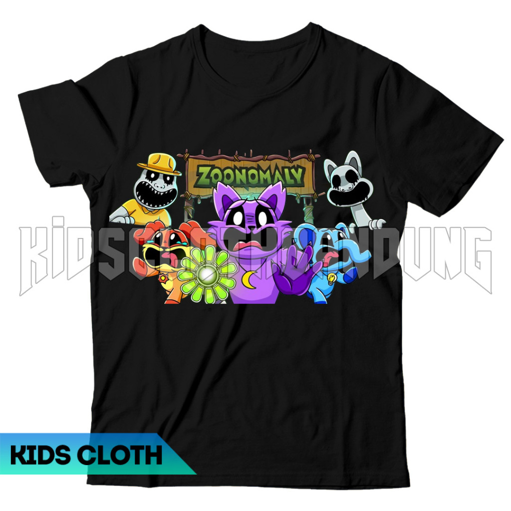 Free Name T-Shirt Boys Girls ZOONOMALY X SMILING CRITTERS GAME HORROR ...