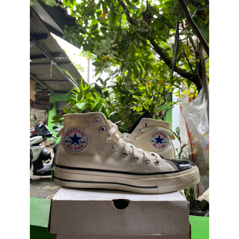 Converse 70S X FOG FEAR OF GOD ESSENTIALS CREAM BLACK | Shopee Philippines
