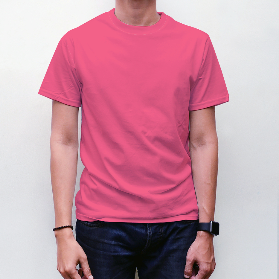 KATUN Kaos Polos Bubblegum Pink Cotton Combed 24s Original Knitto ...
