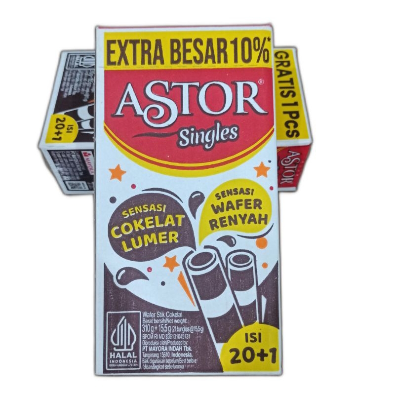 Astor Singles Wafer Choco Sticks Melted Chocolate 20 Single Pack ...