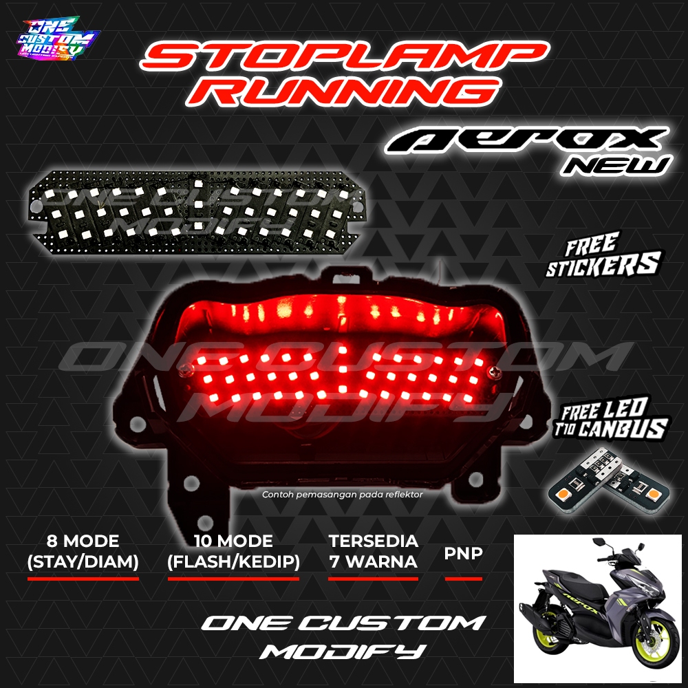 STOPLAMP RUNNING NEW AEROX CONNECTED CYBERCITY LED LIGHTS MOTORCYCLE BRAKES VARIATION ONE CUSTOM ...